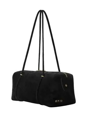 0711 TBILISI Faye Suede Shoulder Bag - Black
