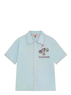 MIRA MIKATI Mira Mikati Embroidered Short-Sleeve Shirt