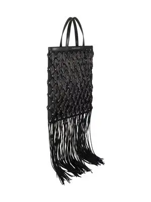 Elisabetta Franchi Fringed Tote Bag - Black