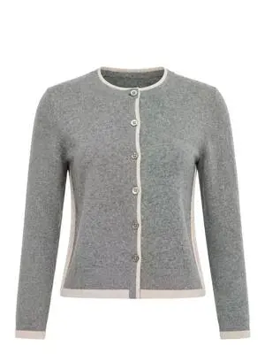 CUDDLEUP CUDDLEUP Crew-Neck Cardigan Grey