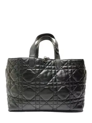 Dior Cannage Leather Tote Bag - Black