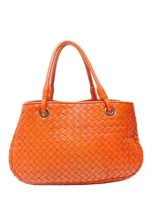 Bottega Veneta Intrecciato Leather Handbag - Orange