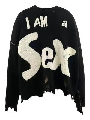 SAINT MXXXXXX Sex Pistols Distressed Sweater - Black