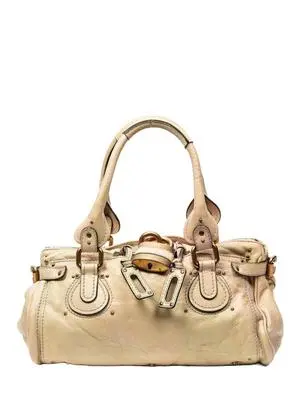 Chloé Chloé Paddington Tote Bag With Padlock Detail Neutrals
