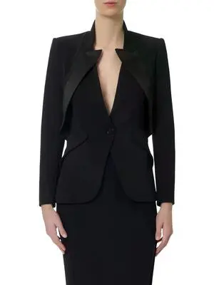 Elisabetta Franchi Single-breasted Jacket - Black