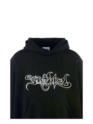 SAINT MXXXXXX Logo-print Hoodie - Black