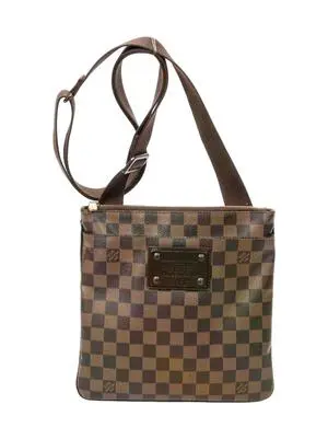 LOUIS VUITTON Damier Ebène Brooklyn Messenger Bag - Brown