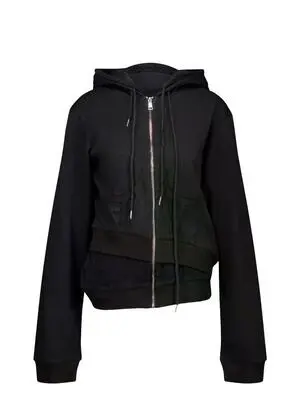 Natasha Zinko Layered Asymmetric Hoodie - Black