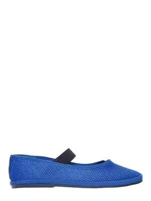 DROGHERIA CRIVELLINI Mesh Elastic-strap Ballet Flats - Blue