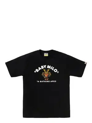 A BATHING APE Kabuto Baby Milo Graphic-print Cotton T-shirt - Black