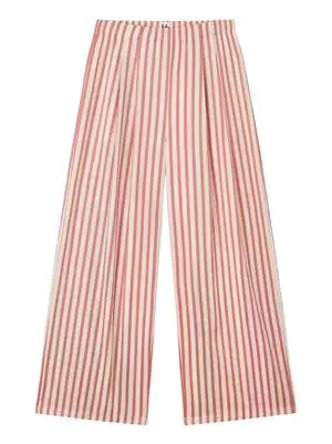 B+AB Striped Wide-leg Trousers - Pink