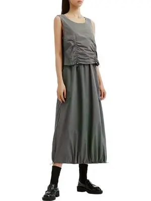 TOUT A COUP Ruched Drawstring Dress