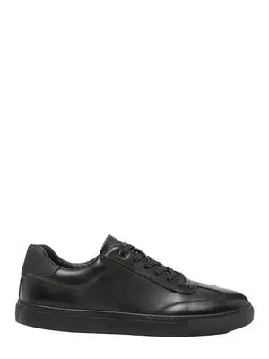 SERGIO MORETTI FIRENZE Panelled Leather Sneakers - Black