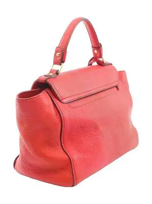 Mcm Leather Handbag - Red