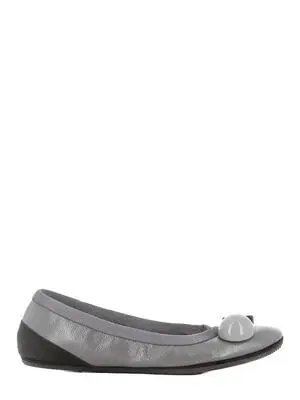 DOVE NUOTANO GLI SQUALI Embellished Patent-leather Ballet Flats - Grey