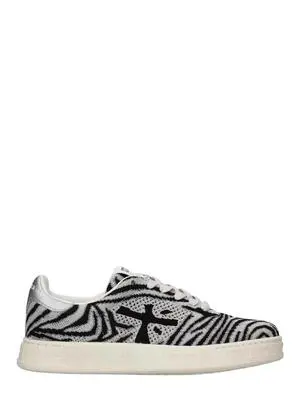 Premiata Quinnd Zebra-print Sneakers - Grey