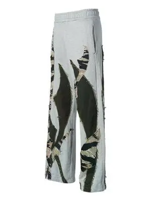 YUKI HASHIMOTO Patchwork-design Track Pants - Grey