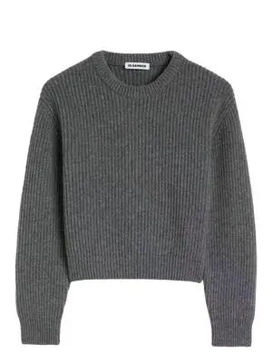 JIL SANDER Jil Sander Ribbed Knit Crew Neck Sweater