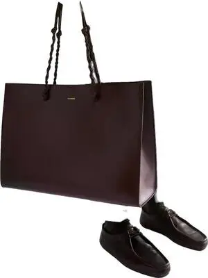 JIL SANDER Tangle Braided-handle Tote Bag - Brown