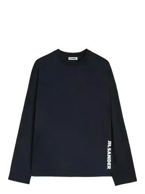 JIL SANDER Logo-print Boxy-fit T-shirt - Blue