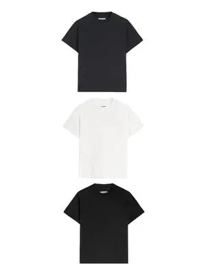 JIL SANDER Crew Neck Short Sleeve T-shirt - Black