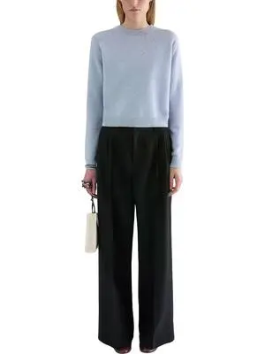 JIL SANDER Crew Neck Sweater - Blue