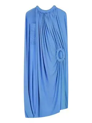 Coperni Draped Cut-out Asymmetric Dress - Blue