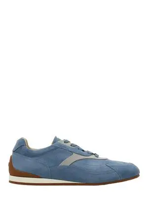 FERRAGAMO Suede Low Top Sneakers - Grey