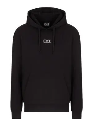Emporio Armani Ea7 Core Identity Drawstring Hoodie - Black