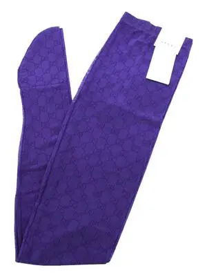 Gucci All-over Gg Print Stretch Tights - Blue