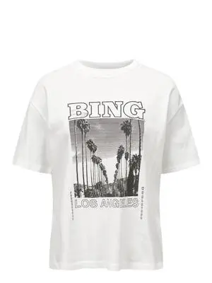 ANINE BING Graphic Print T-shirt - White