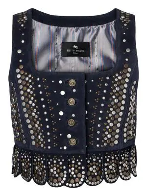 Etro Studded Vest - Black