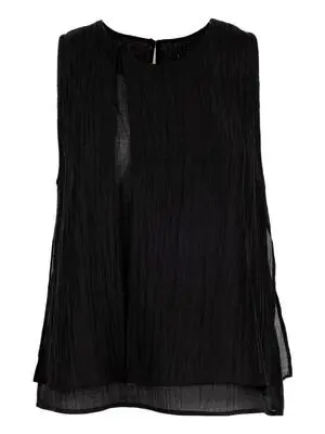 Seventy Sleeveless Round Neck Vest - Black