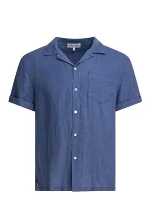ALEX MILL Camp Linen Shirt - Lightblue