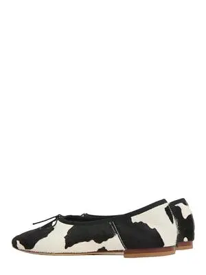 MANSUR GAVRIEL Dream Ballerina Pony-hair Ballet Flats - Black