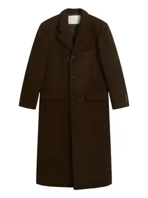DUNST Boucle 3-button Long Coat - Black