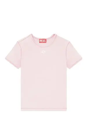 DIESEL® Metallic Oval D T-shirt - Pink