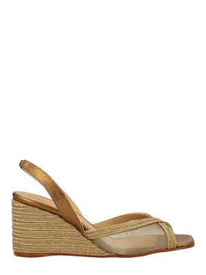 CastaÑer Betty Square-toe Wedge Espadrilles - Green