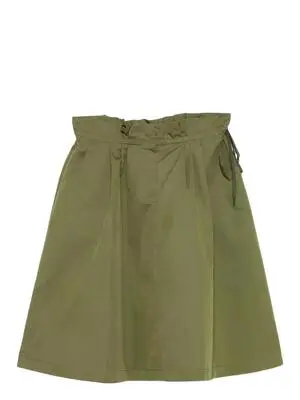 Dice Kayek Cotton Gathered Midi Skirt - Green
