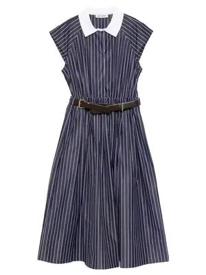 Dice Kayek Belted Midi Dress - Blue