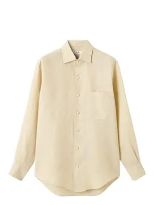 Loro Piana Loro Piana Long-Sleeved Shirt With Classic Collar Nude