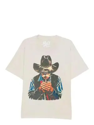 MELT Graphic-print Crew Neck T-shirt - Neutrals
