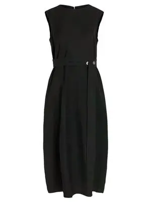 Studio Nicholson Sleeveless Belted Midi Dress - Black