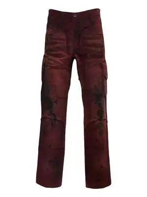 ANT Scrap Panelled Cargo Pants - Red