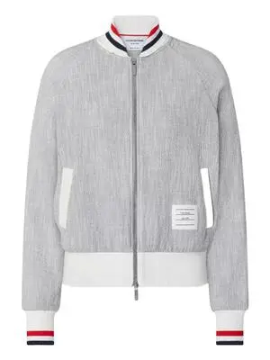 Thom Browne Zip-up Bomber Jacket - Grey