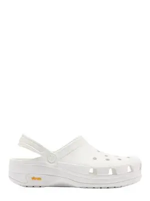 CROCS Perforated Slingback Mules - White