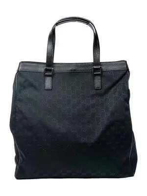 Gucci Gg Pattern Tote Bag - Black