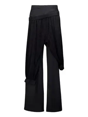 Natasha Zinko Layered Effect Folded Trousers - Black