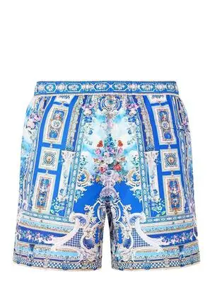 Camilla Ottoman Opulence Graphic-print Board Shorts - Blue