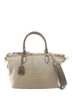 Prada Jacquard Handbag - Neutrals